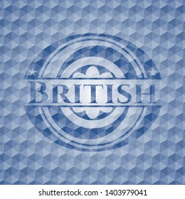 British Blue Emblem Geometric Background Vector Stock Vector (Royalty ...