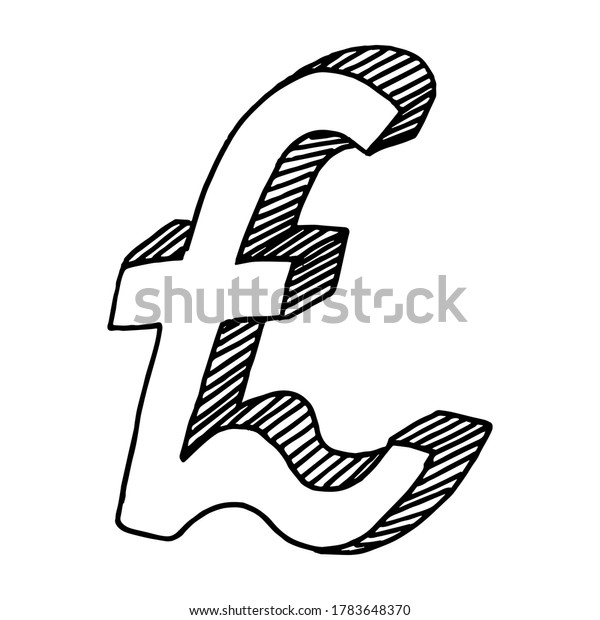 British Currency Sign Vector Graphics Isolated Stock Vector (Royalty ...
