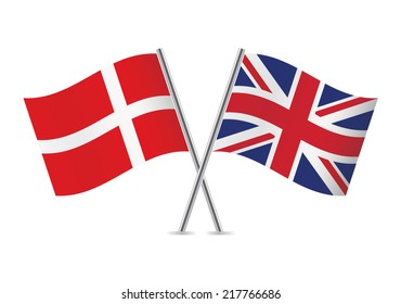 British Danish Flags Vector Isolated On Stock Vector (Royalty Free ...