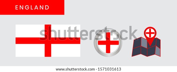 British Flag Isolated Official Colors Map Stock Vector (Royalty Free ...