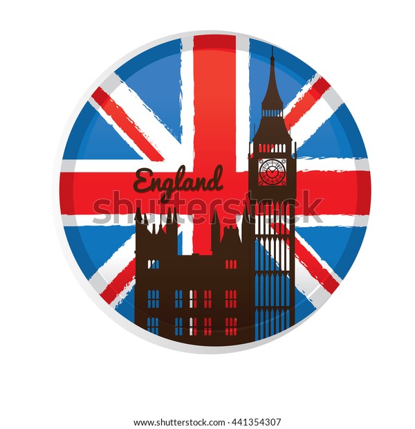 British Graphic Design Vector Illustration Skyline Stock Vector ...