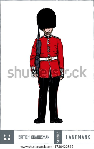 British Guardsman Vector Illustration Hand Drawn Stock Vector (Royalty ...