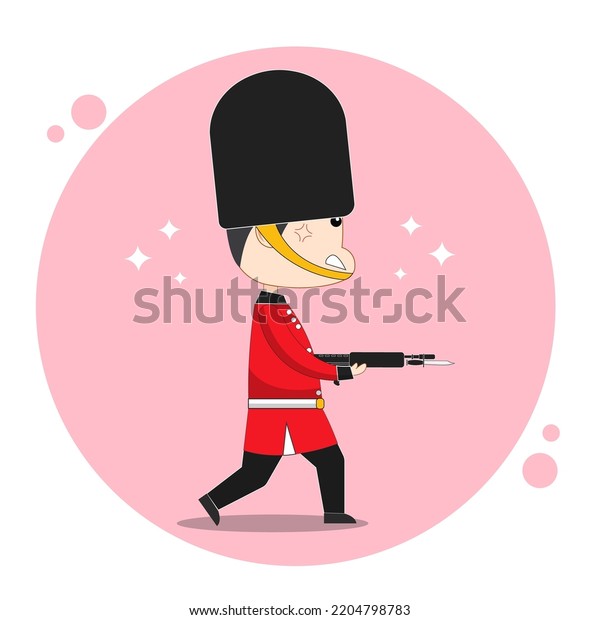 British Kings Queens Guard Cartoon Vector Stock Vector (Royalty Free ...