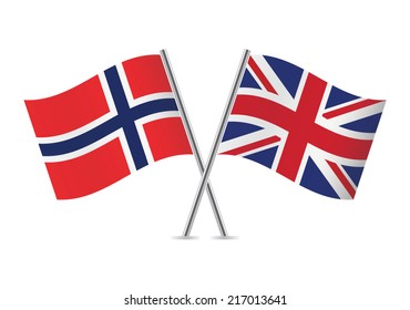 British Norwegian Flags Vector Illustration Stock Vector (Royalty Free ...