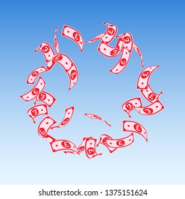 British Pound Notes Falling Floating Gbp Stock Vector (Royalty Free ...