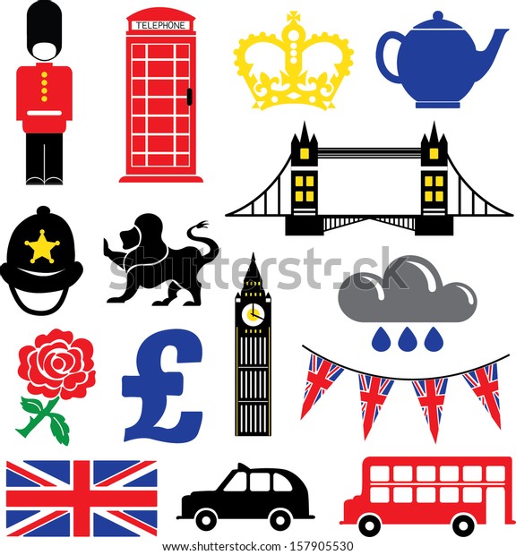 British Vector Icons Symbols Stock Vector (Royalty Free) 157905530 ...
