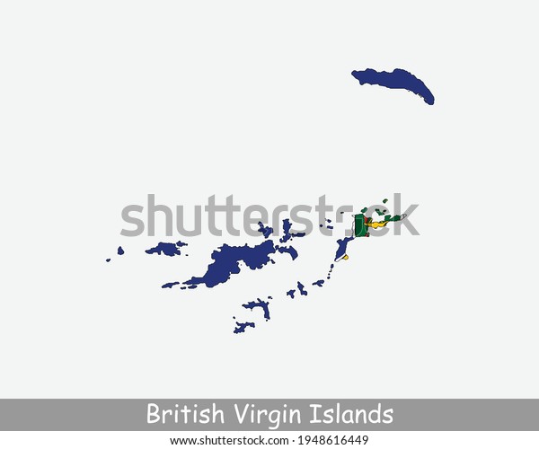 British Virgin Islands Map Flag Map Stock Vector (Royalty Free ...