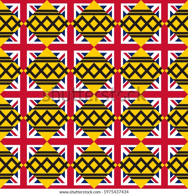 British West Midlands Flag Seamless Pattern Stock Vector (Royalty Free ...
