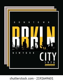 Brkln Typography Design Tshirt Print Vector Stock Vector (Royalty Free ...