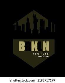 Brkln Typography Design Tshirt Print Vector Stock Vector (Royalty Free ...