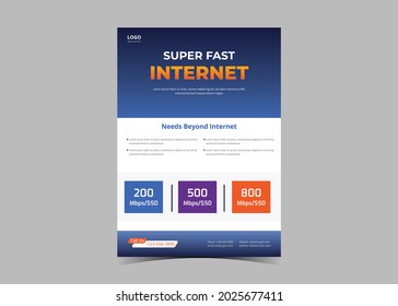 Broadband Internet Flyer Templatehigh Speed Internet Stock Vector ...