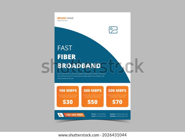 Broadband Internet Flyer Templatehigh Speed Internet: เวกเตอร์สต็อก ...
