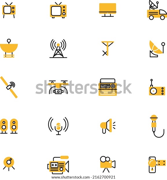 Broadcast Communications Illustration Vector On White Stock Vector ...