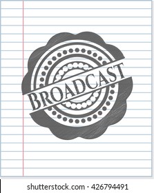 Broadcast Draw Pencil Effect Stock Vector (Royalty Free) 426794491 ...