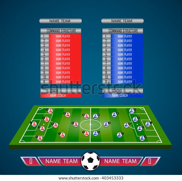 Broadcast Graphics Sport Program Football Soccer Stock Vector (Royalty ...