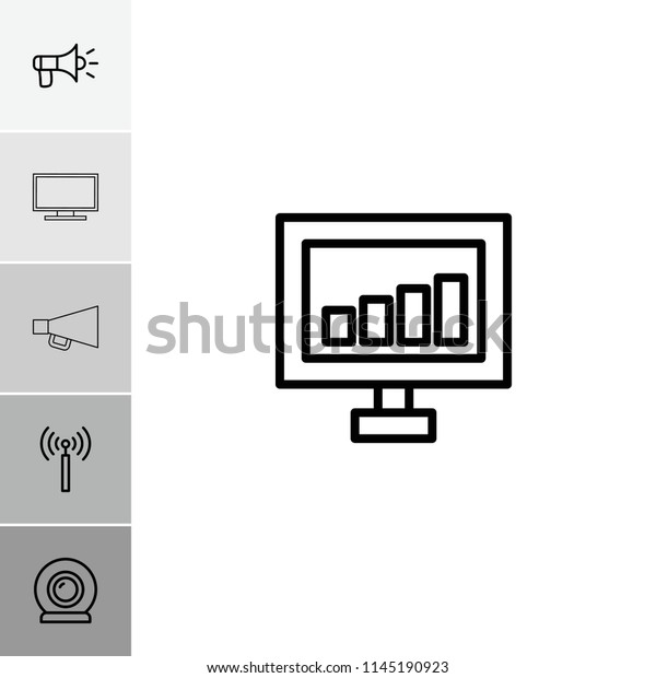 Broadcast Icon Collection 6 Broadcast Outline Stock Vector (Royalty ...