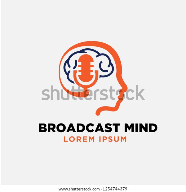 Broadcast Mind Logo Designs Stock Vector (Royalty Free) 1254744379 ...