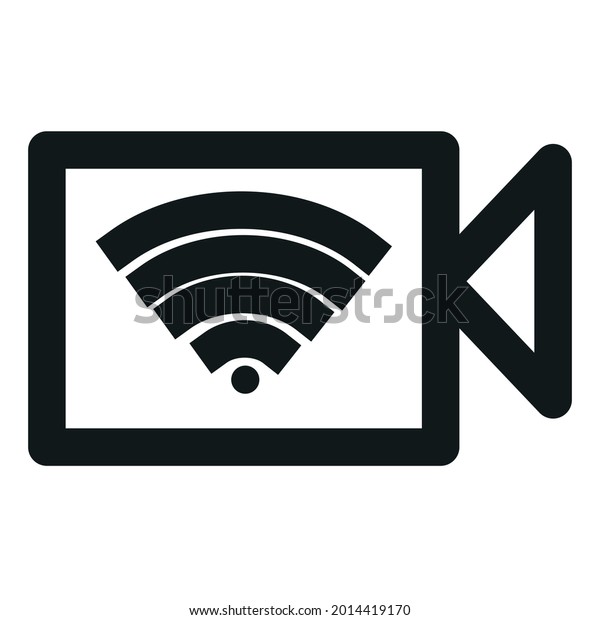 Broadcast Outline Icon Suitable Office Set Stock Vector (Royalty Free ...