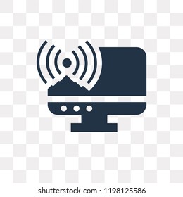 Broadcast Vector Icon Isolated On Transparent Stock Vector (Royalty ...