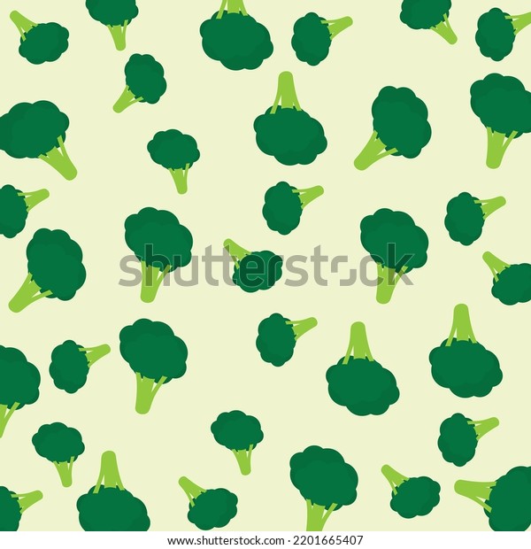 Broccoli Background Template Illustration Vector Stock Vector (Royalty ...