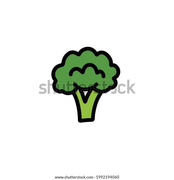 Broccoli Doodle Icon Vector Illustration Stock Vector (Royalty Free ...