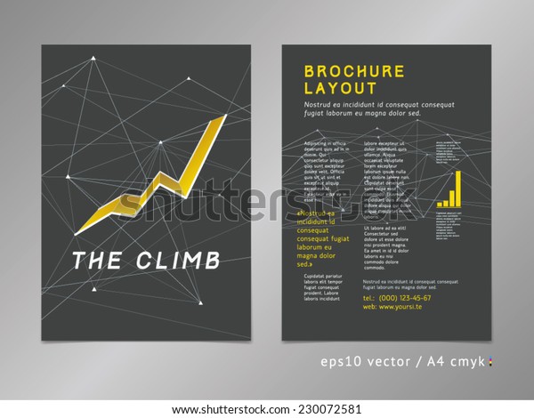 Brochure / catalog / cover / page layout template. Polygonal design ...
