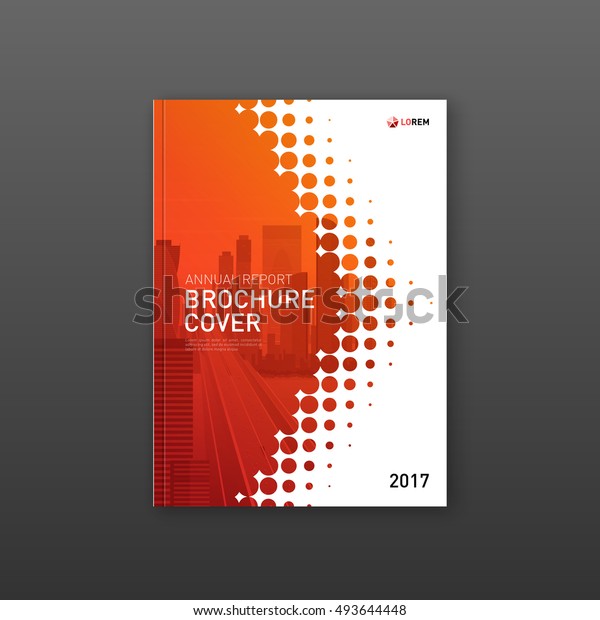 Brochure Cover Design Template Construction Technology Stock Vector ...