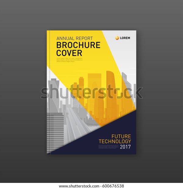 Brochure Cover Design Template Construction Real Stock Vector (Royalty ...