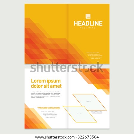 Brochure Cover Inner Pages Design Template Stock Vector (Royalty Free ...