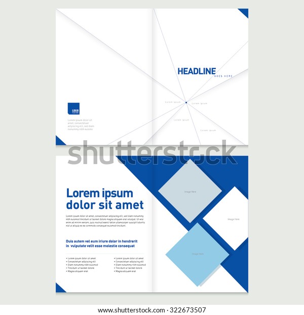 Brochure cover and inner pages design template/ Abstract background ...