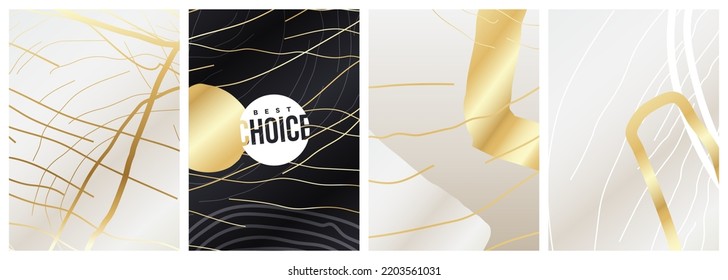 Brochure Covers Gold Gilded Elements A4 Stock Vector (Royalty Free ...