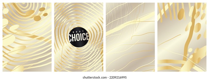 Brochure Covers Gold Gilded Elements A4 Stock Vector (Royalty Free ...