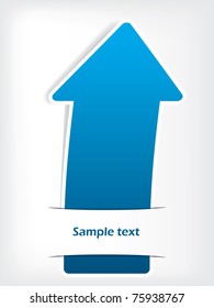 Brochure Design Blue Arrow Sticker Stock Vector (Royalty Free) 75938767 ...