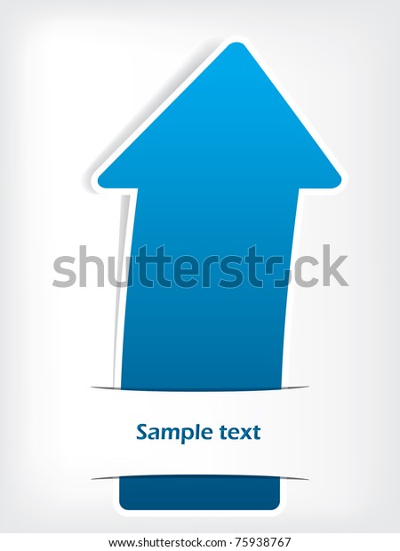 Brochure Design Blue Arrow Sticker Stock Vector (Royalty Free) 75938767 ...