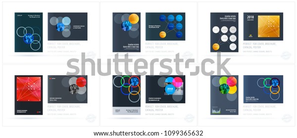 Brochure Design Round Template Colourful Modern Stock Vector (Royalty ...