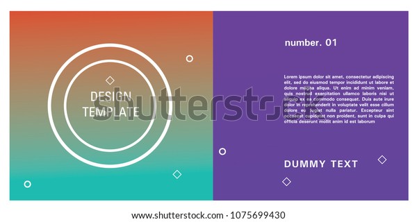 Brochure Design Template Colorful Background Design Stock Vector ...