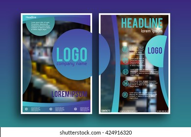 Brochure Design Template Vector Magazine Front Stock Vector (Royalty ...