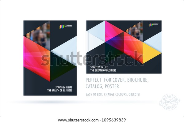 Brochure Design Triangles Template Colourful Modern Stock Vector ...