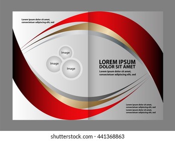 Brochure Design Two Pages A4 Template Stock Vector (Royalty Free ...