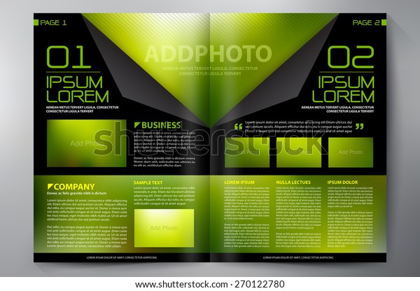 Brochure Design Two Pages A4 Template Stock Vector (Royalty Free ...