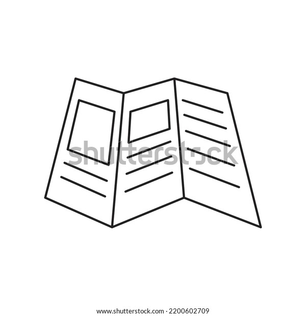 Brochure Icon Design Leaflet Symbol Isolated Stock Vector (Royalty Free ...