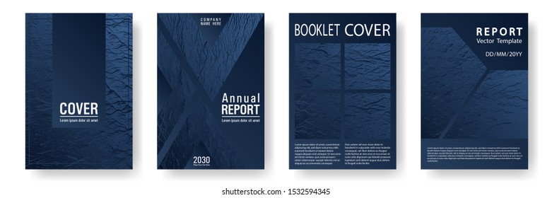 Brochure Layout Design Templates Dark Blue Stock Vector (Royalty Free ...