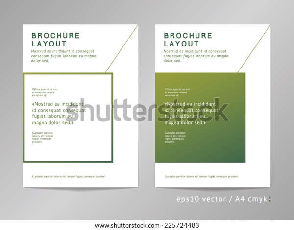 Brochure / leaflet / cover / page layout template. Modern minimalist ...