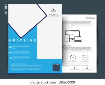 Flyer Design Template Computer Tablet Ps Stock Vector (Royalty Free ...