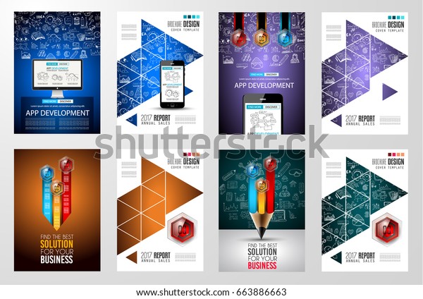 Brochure Template Flyer Design Depliant Cover Stock Vector (Royalty ...