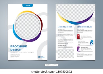 Brochure Template Two Sided A4 Paper Stock Vector (Royalty Free ...