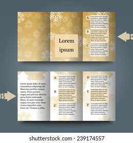 Brochure Template Winter Background Eps10 Vector Stock Vector (Royalty ...