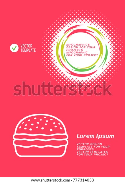 Brochure Web Banner Design Hamburger Icon Stock Vector (Royalty Free ...
