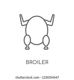 Broiler Linear Icon Modern Outline Broiler: vector de stock (libre de ...