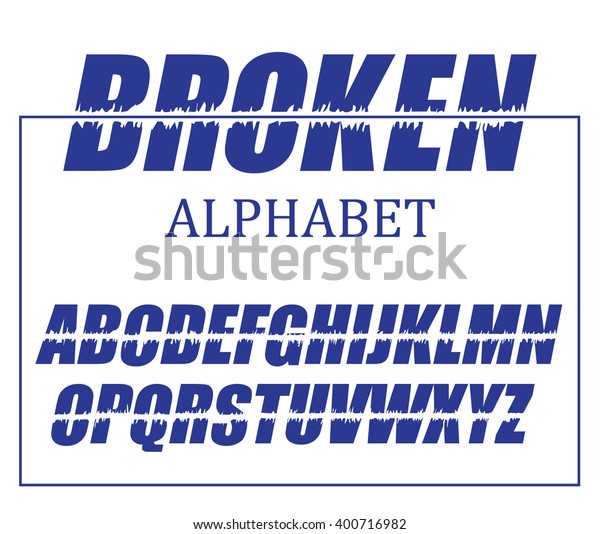 Broken Alphabet Letters Vector Illustration Stock Vector (Royalty Free ...